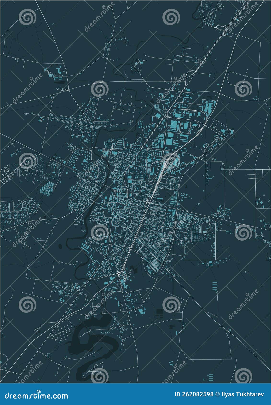 Map of the City of Marijampole, Lithuania Stock Vector - Illustration ...