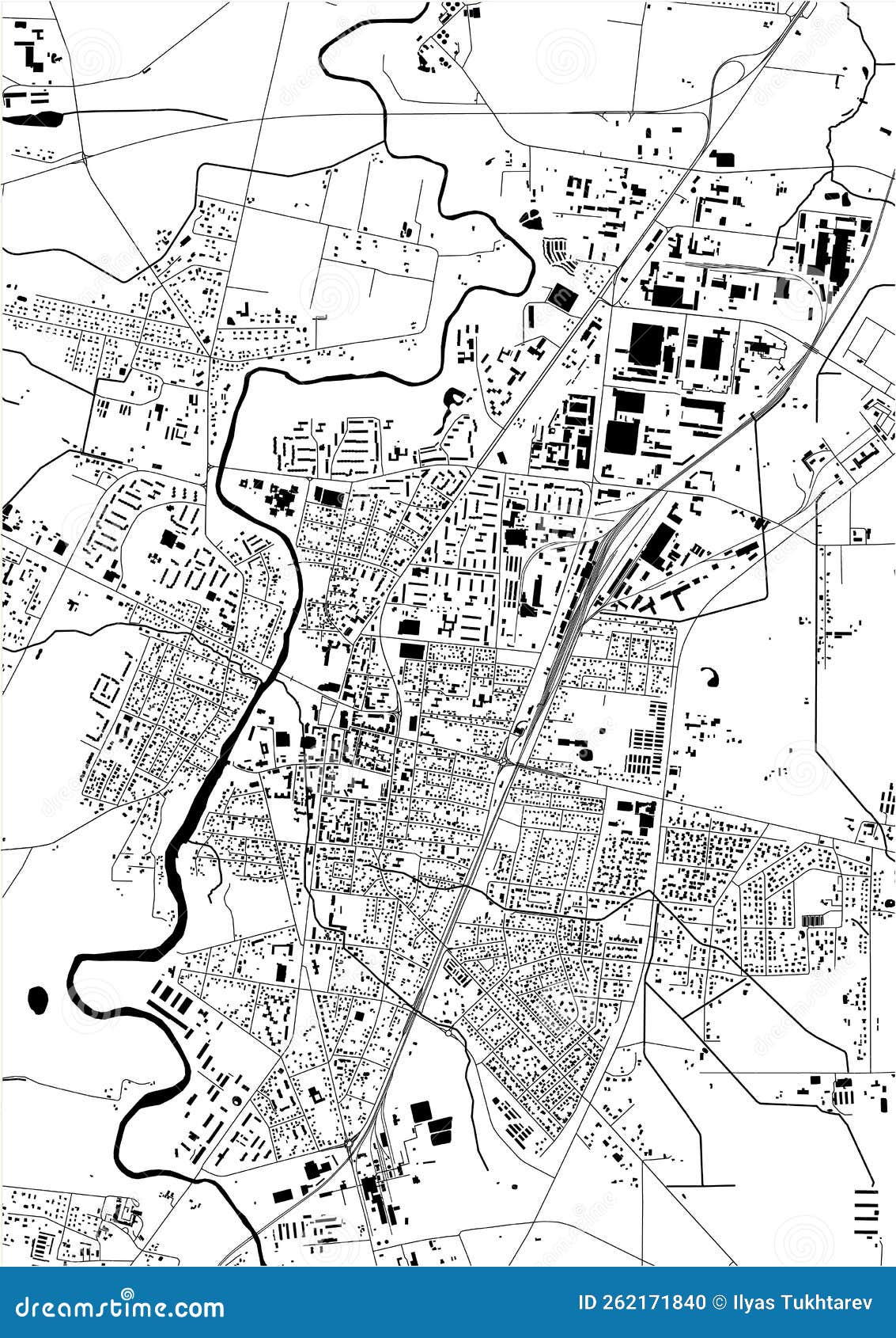 Map of the City of Marijampole, Lithuania Stock Vector - Illustration ...