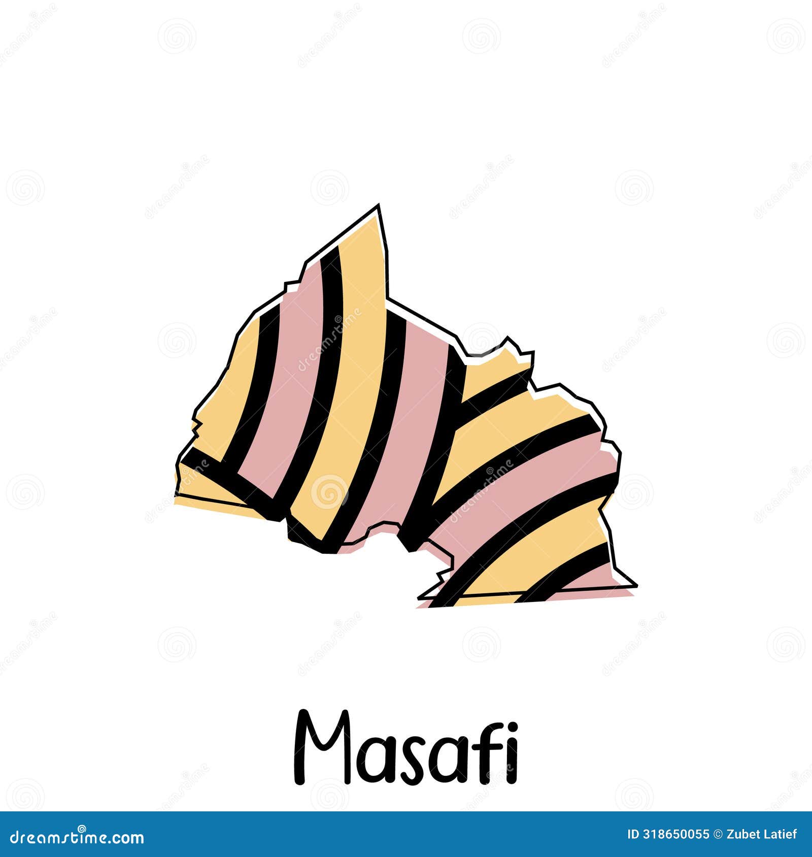 Map City of Masafi Vector Design, National Borders and Important Cities ...