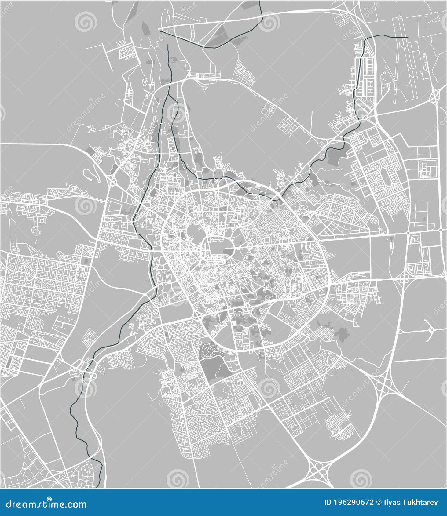 Map of the City of Medina, Saudi Arabia Stock Illustration ...