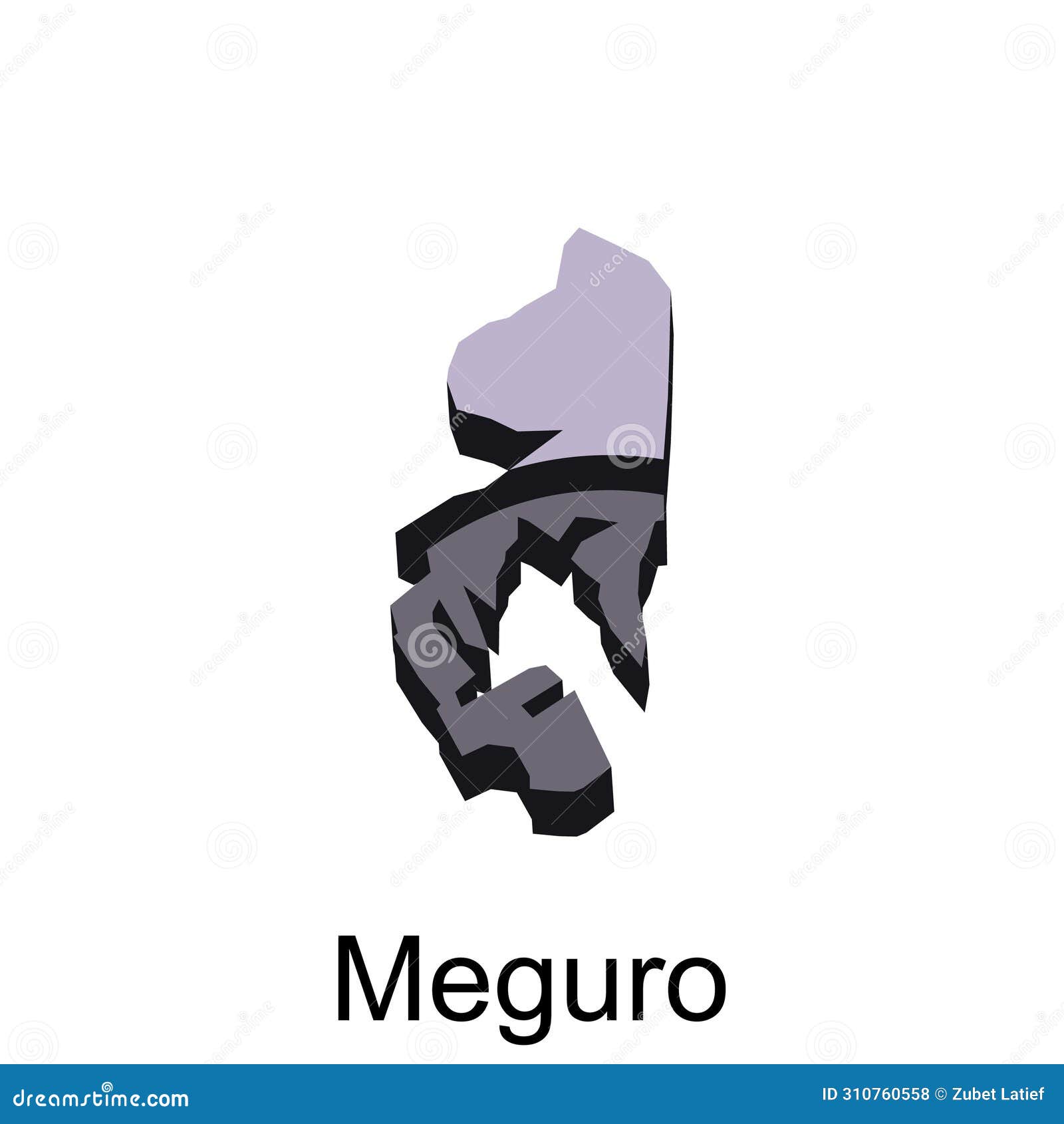 Map City of Meguro, Japan Map Vector Illustration, Vector Template ...