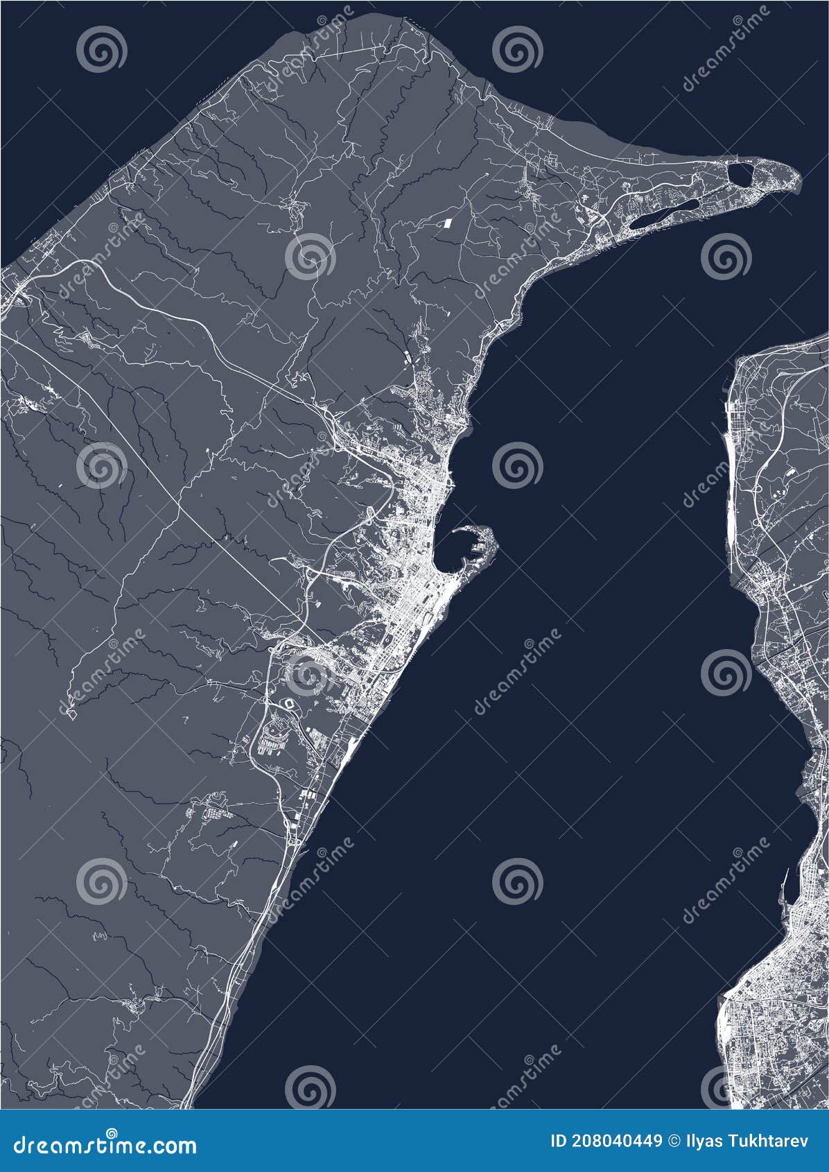 Map of the City of Messina, Sicily, Italy Stock Illustration ...