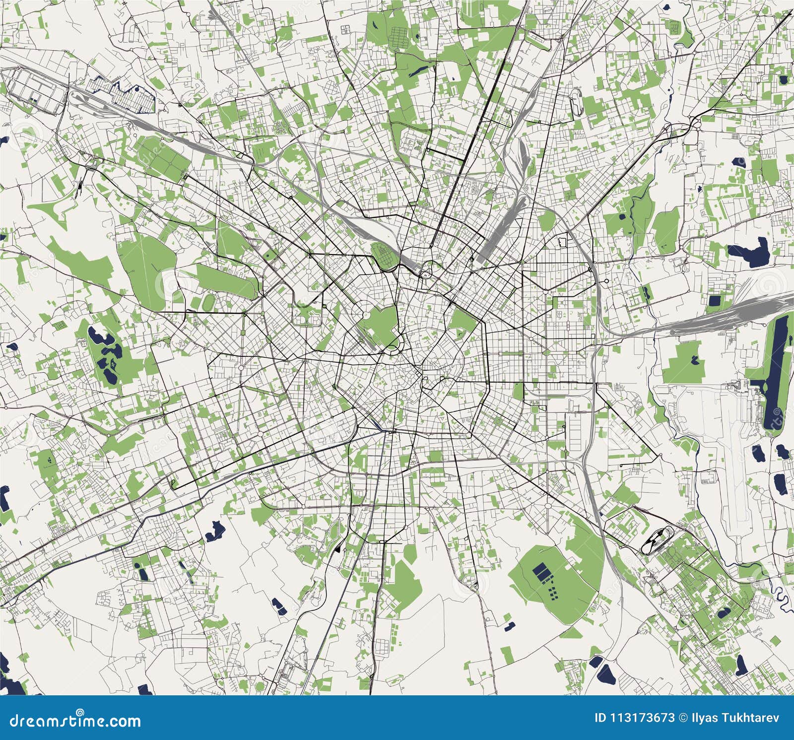 Map of the City of Milan, Capital of Lombardy, Italy Stock Vector ...