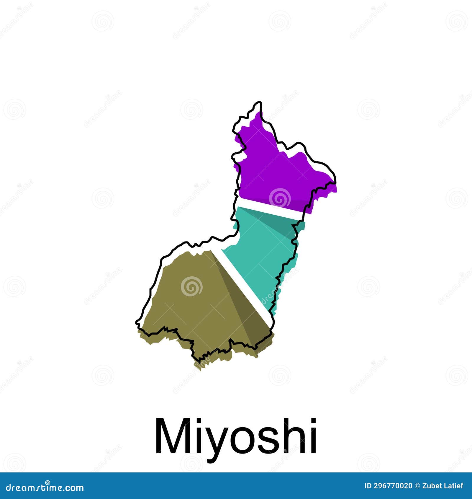 Map City of Miyoshi Design, High Detailed Vector Map - Japan Vector ...