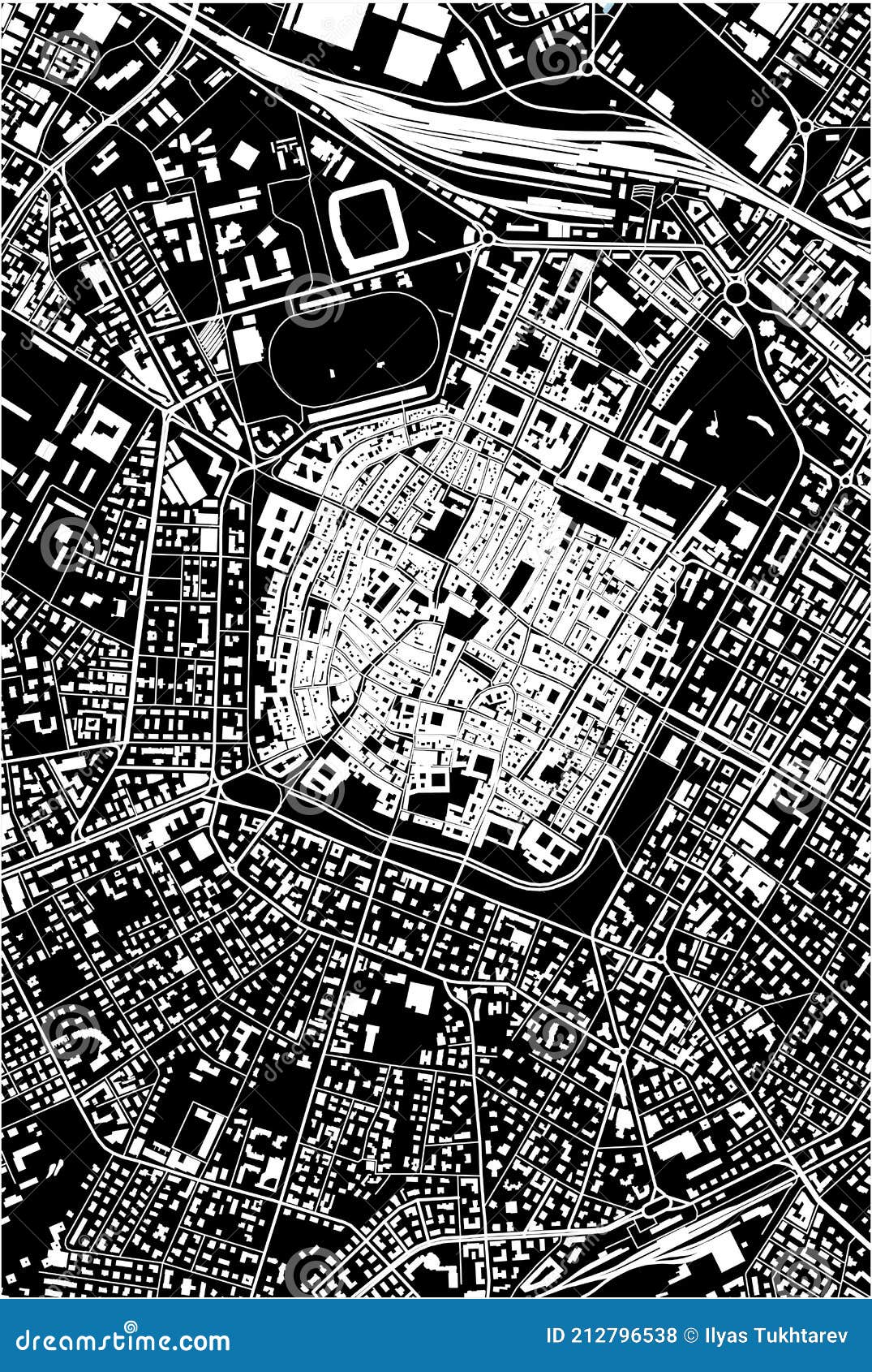 Map of the City of Modena, Emilia-Romagna, Italy Stock Vector ...
