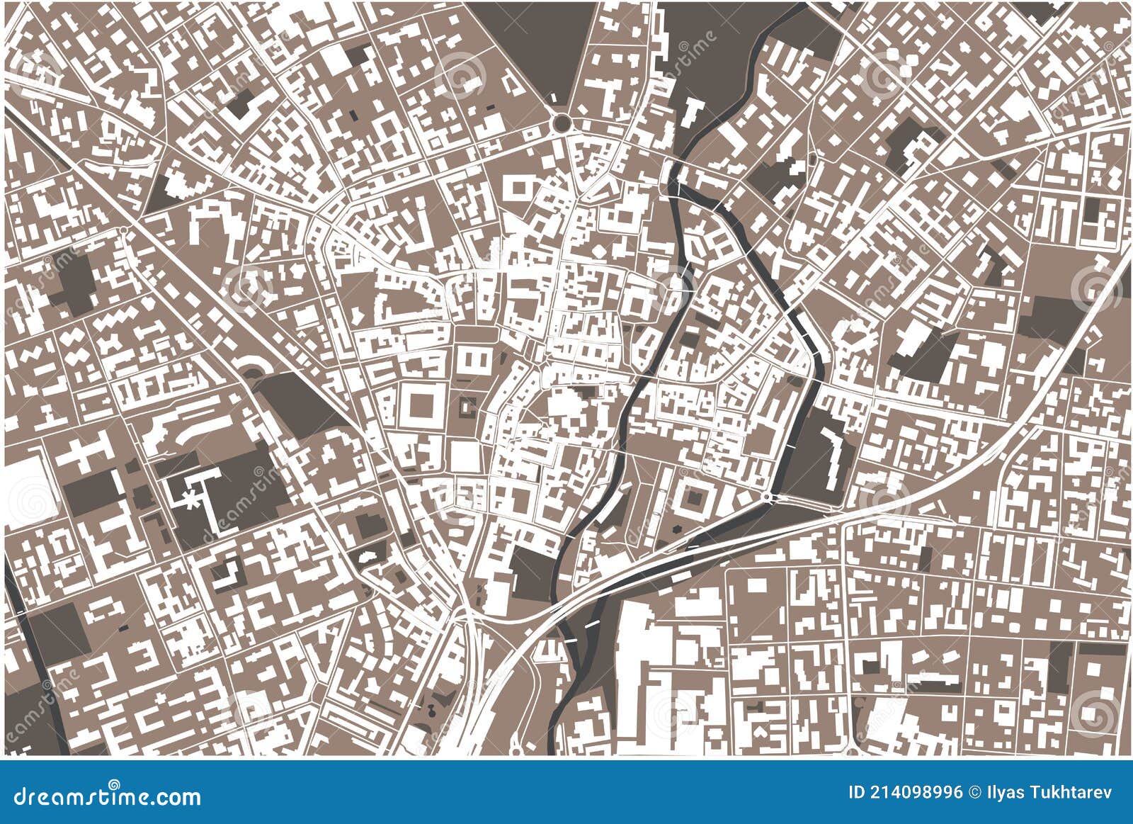 Map of the City of Monza, Lombardy, Italy Stock Vector - Illustration ...