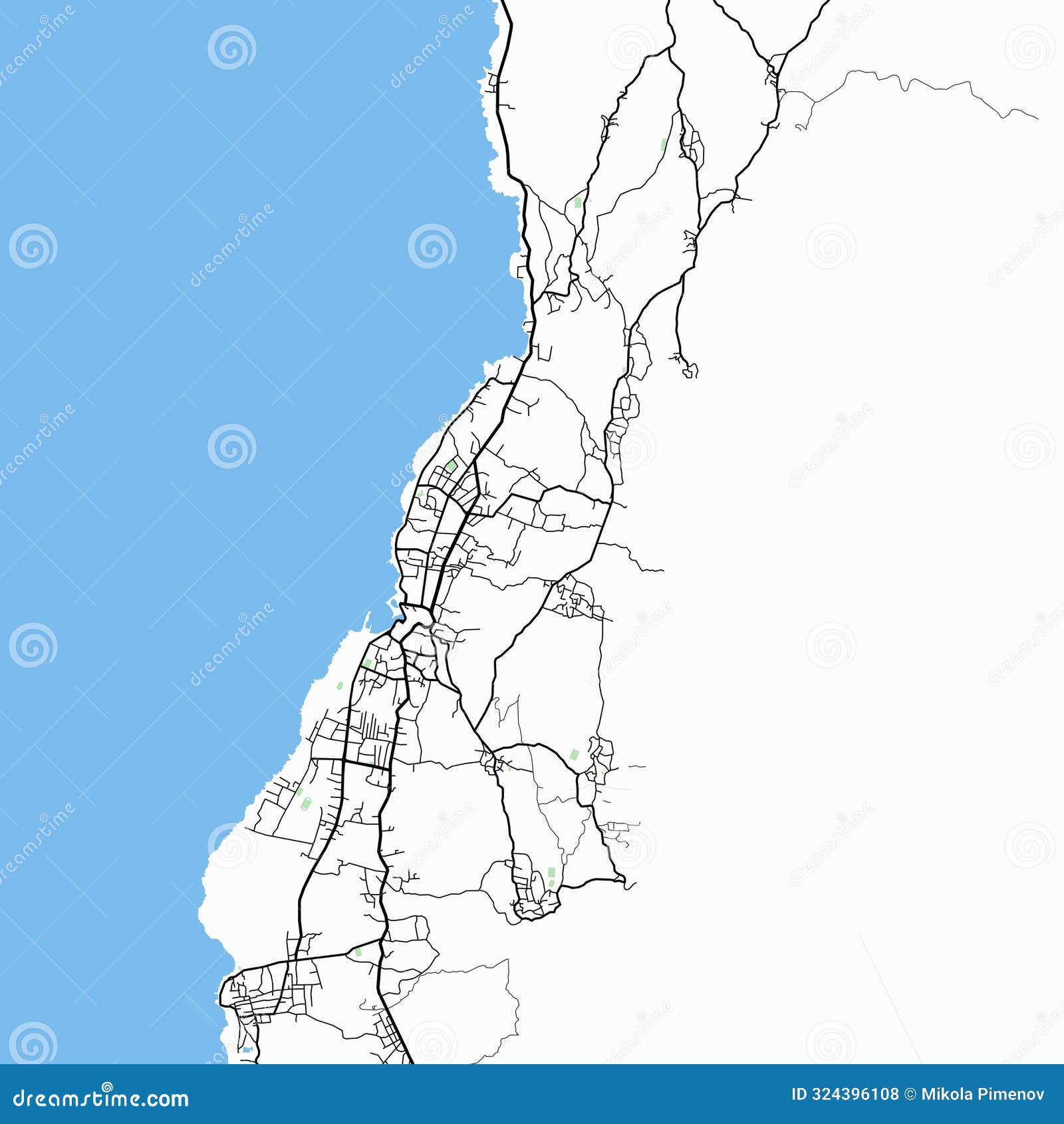 Map of the city of Moroni. stock illustration. Illustration of sketch ...