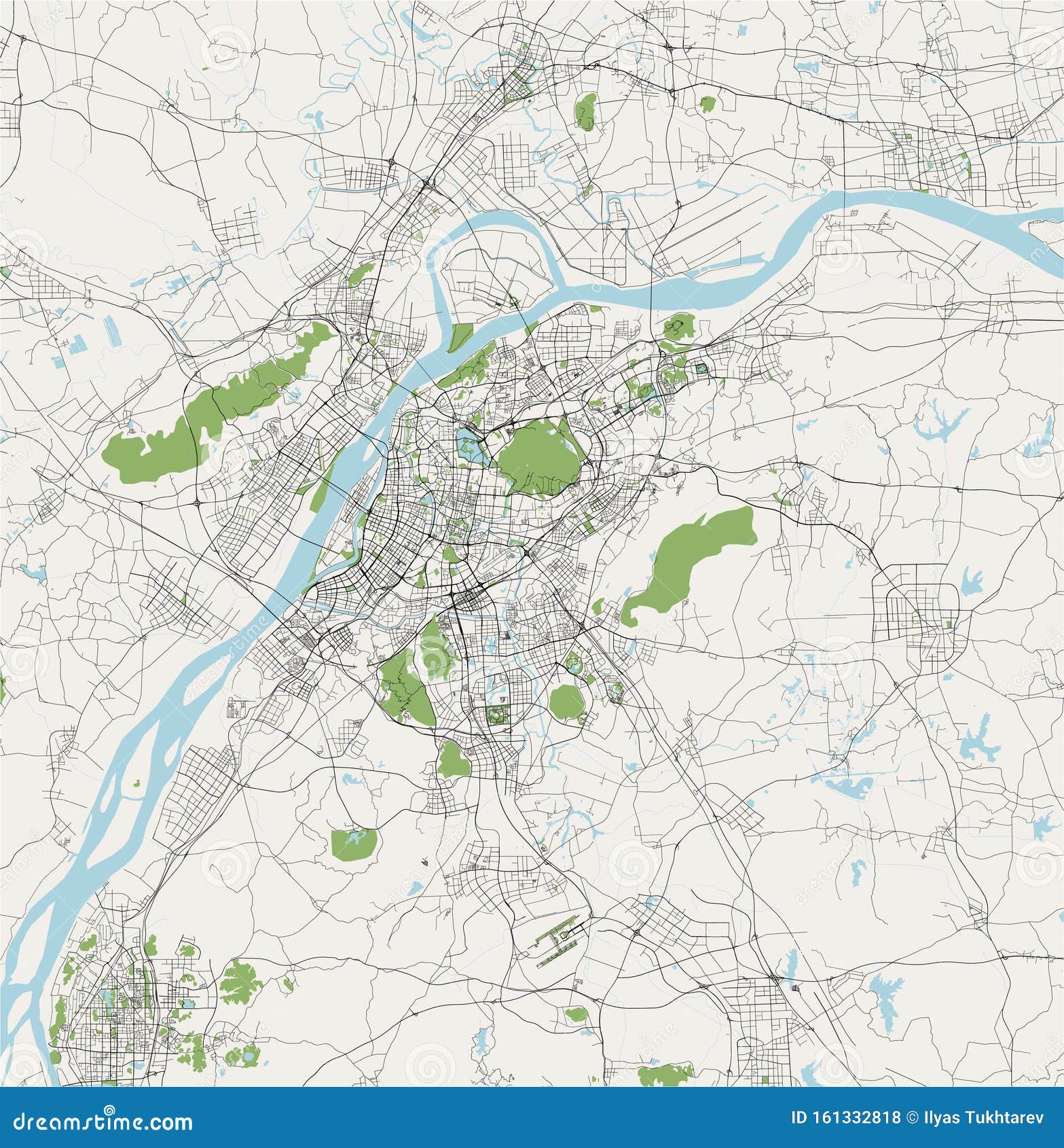 Map Of The City Of Nanking, China Stock Photography | CartoonDealer.com ...