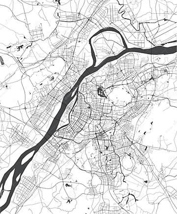 Map of the City of Nanking, China Stock Illustration - Illustration of ...