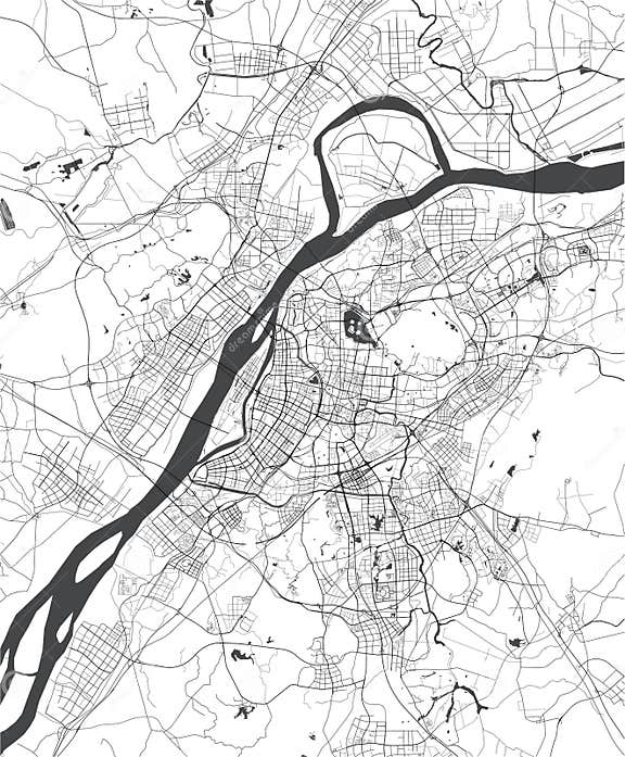 Map of the City of Nanking, China Stock Illustration - Illustration of ...