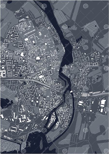Map of the City of Narva, Estonia Stock Illustration - Illustration of ...