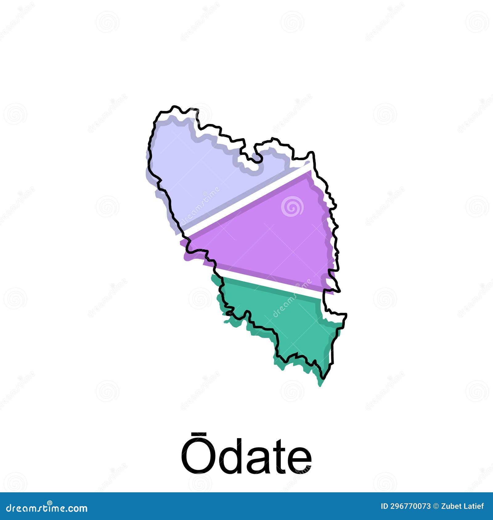 Map City of Odate Design, High Detailed Vector Map - Japan Vector ...