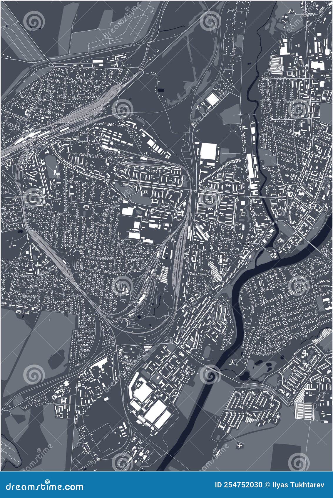 Map of the City of Orsha, Belarus Stock Vector - Illustration of ...