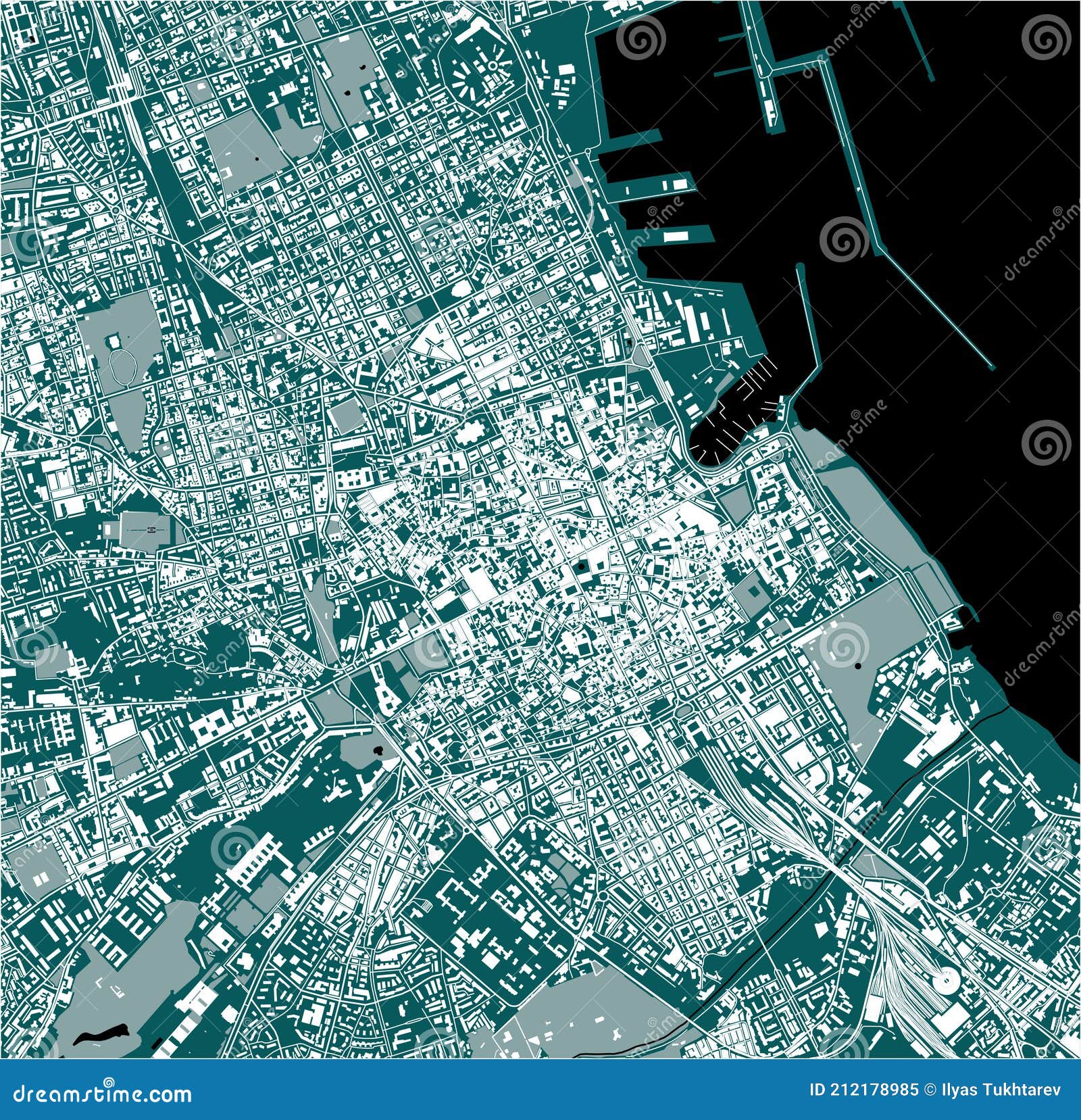 City Map Palermo, Travel Vector Poster Design | CartoonDealer.com ...