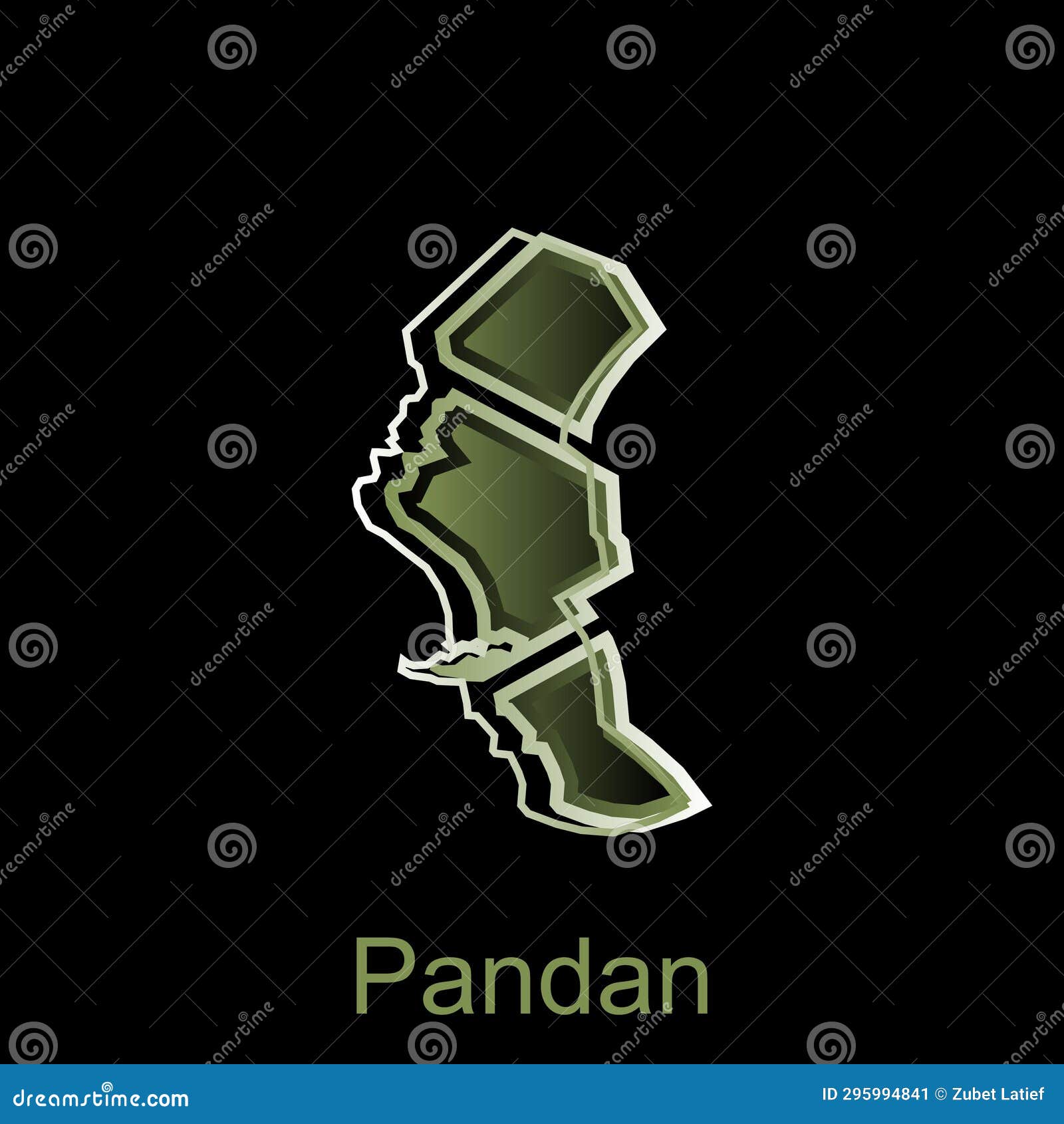 Map City of Pandan, Borders for Your Infographic. Vector Illustration ...