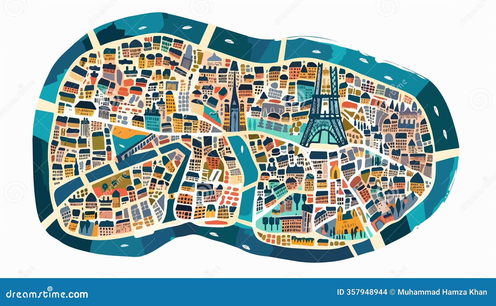 Detailed Vector Illustration of Paris France City Map for Graphic ... Detailed Vector Illustration of Paris France City Map for Graphic ...