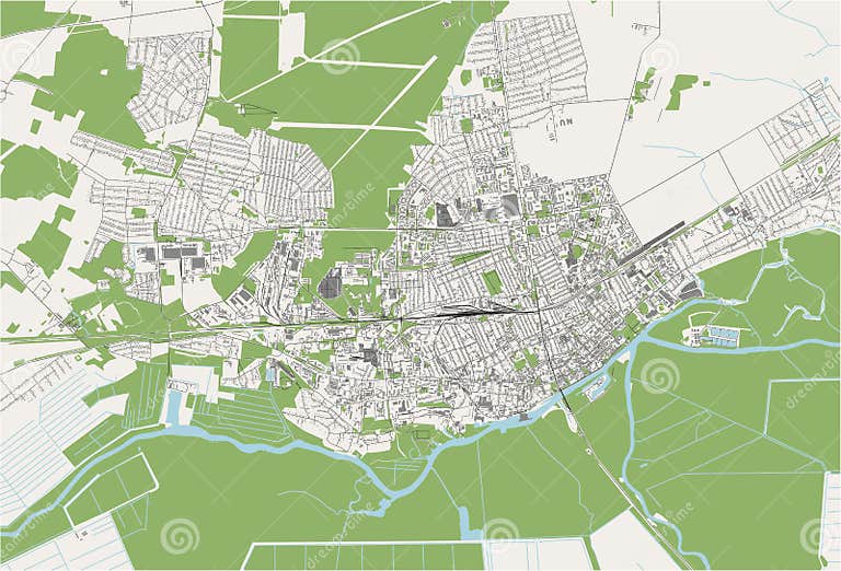 Map of the City of Pinsk, Belarus Stock Vector - Illustration of ...