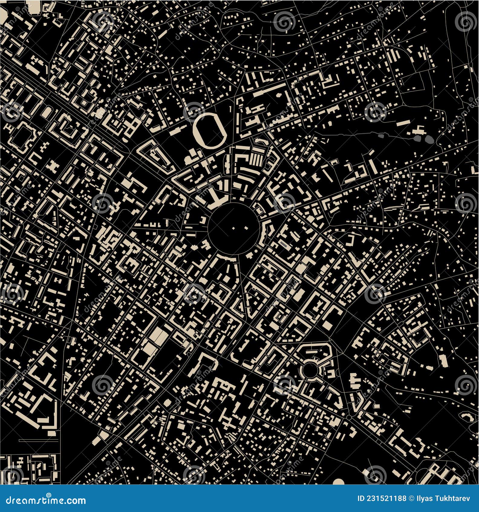 Map of the City of Poltava, Ukraine Stock Illustration - Illustration ...