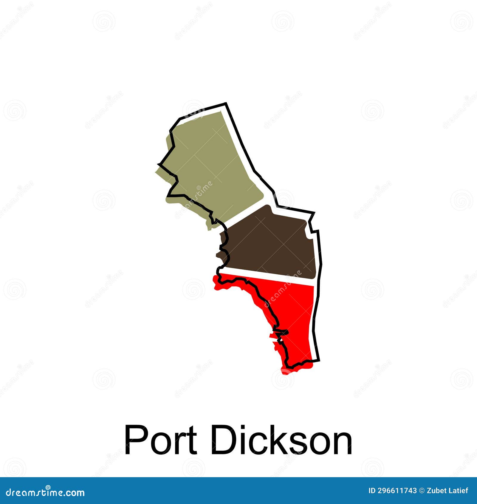 Map City Of Port Dickson Vector Design Template, Infographic Vector Map ...