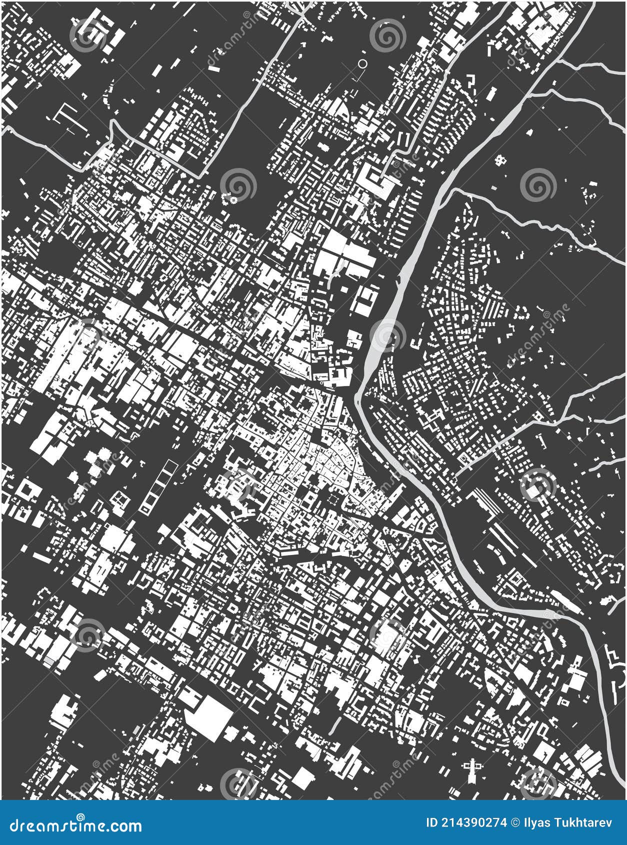 Map of the City of Prato, Italy Stock Vector - Illustration of urbanism ...