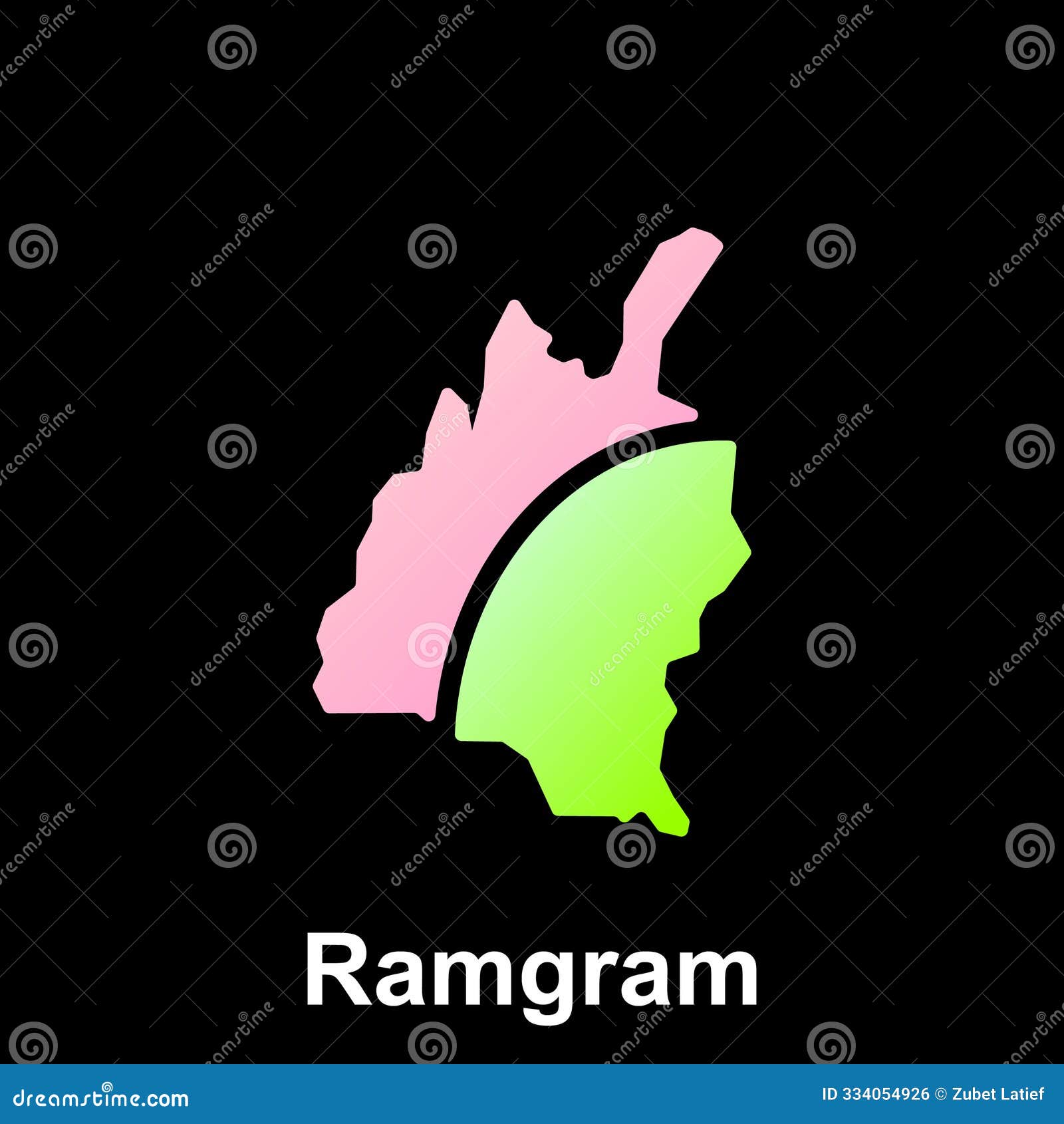 Map City of Ramgram World Map International Vector Template Style ...