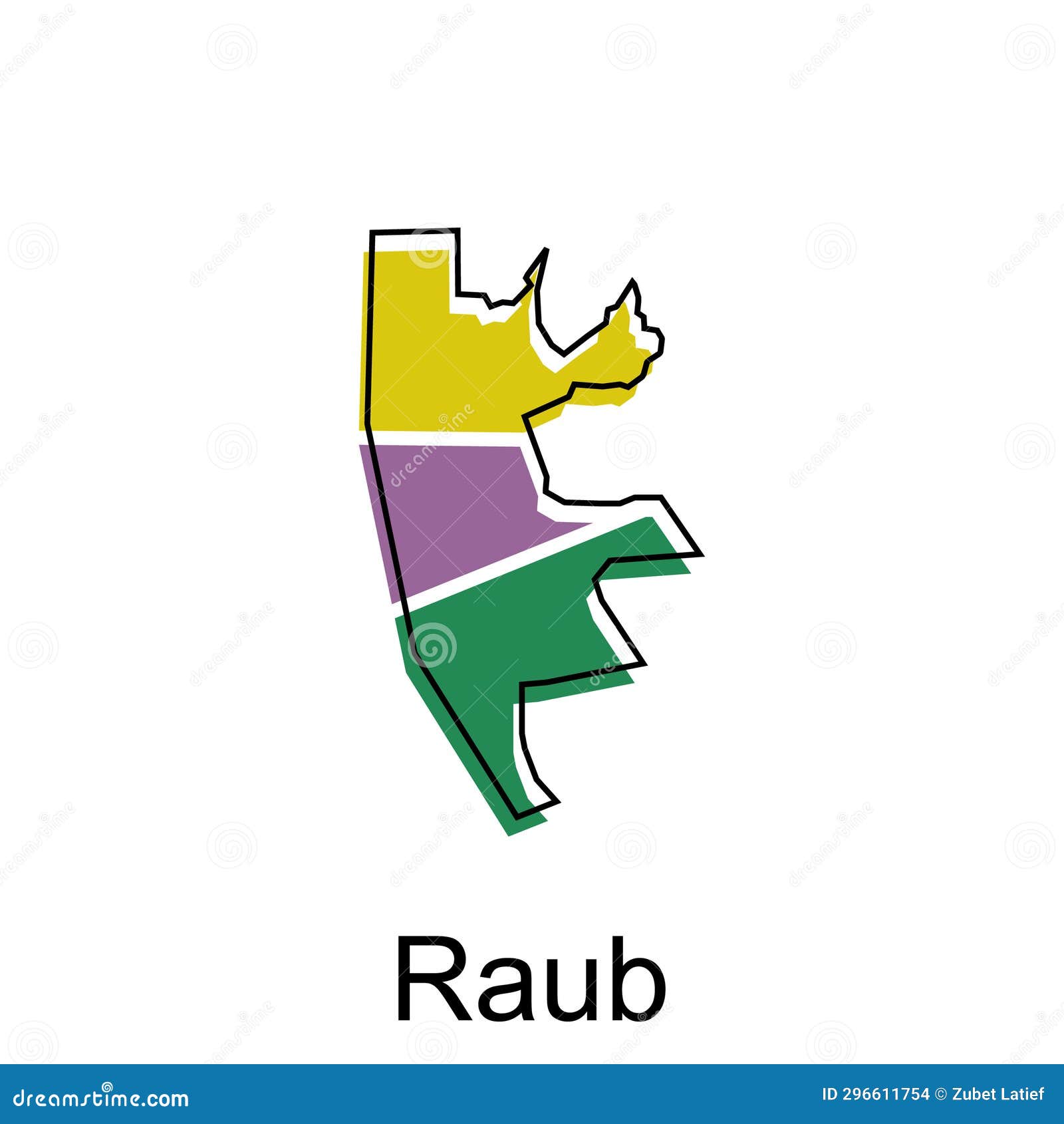 Map City of Raub Vector Design Template, Infographic Vector Map ...