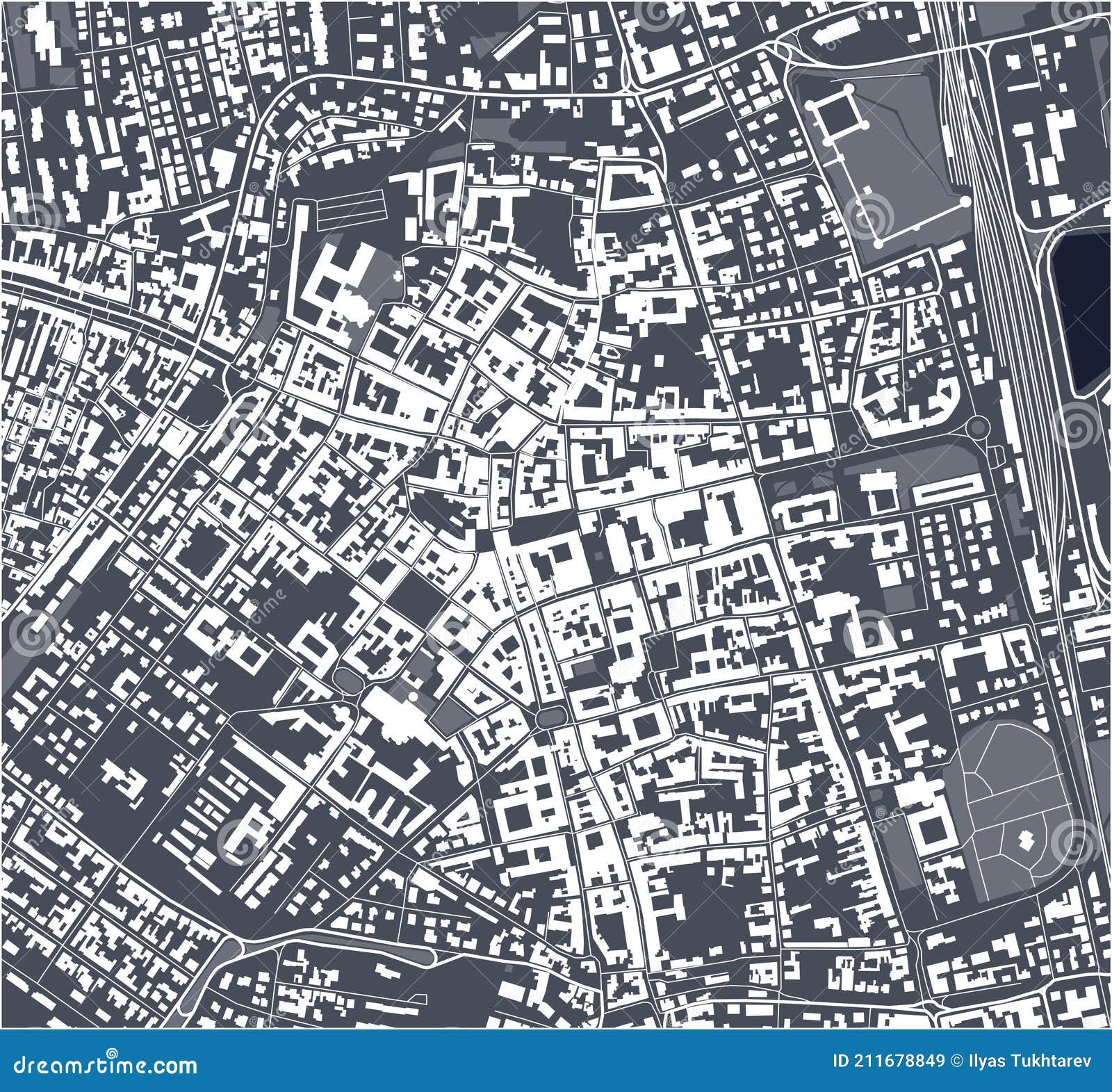 Map of the City of Ravenna, Italy Stock Vector - Illustration of white ...