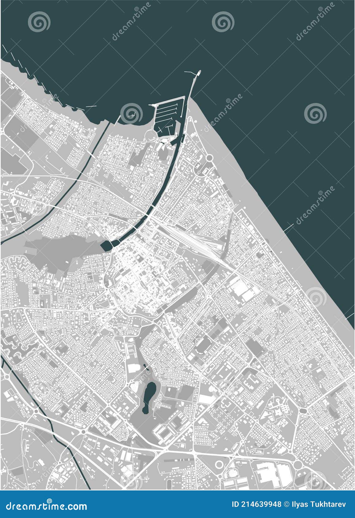 Rimini Italy City Map In Retro Style. Outline Map Vector Illustration ...