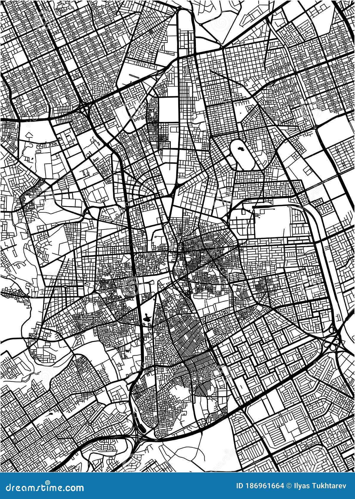 Map Of The City Of Riyadh, Saudi Arabia Royalty-Free Stock Photography ...