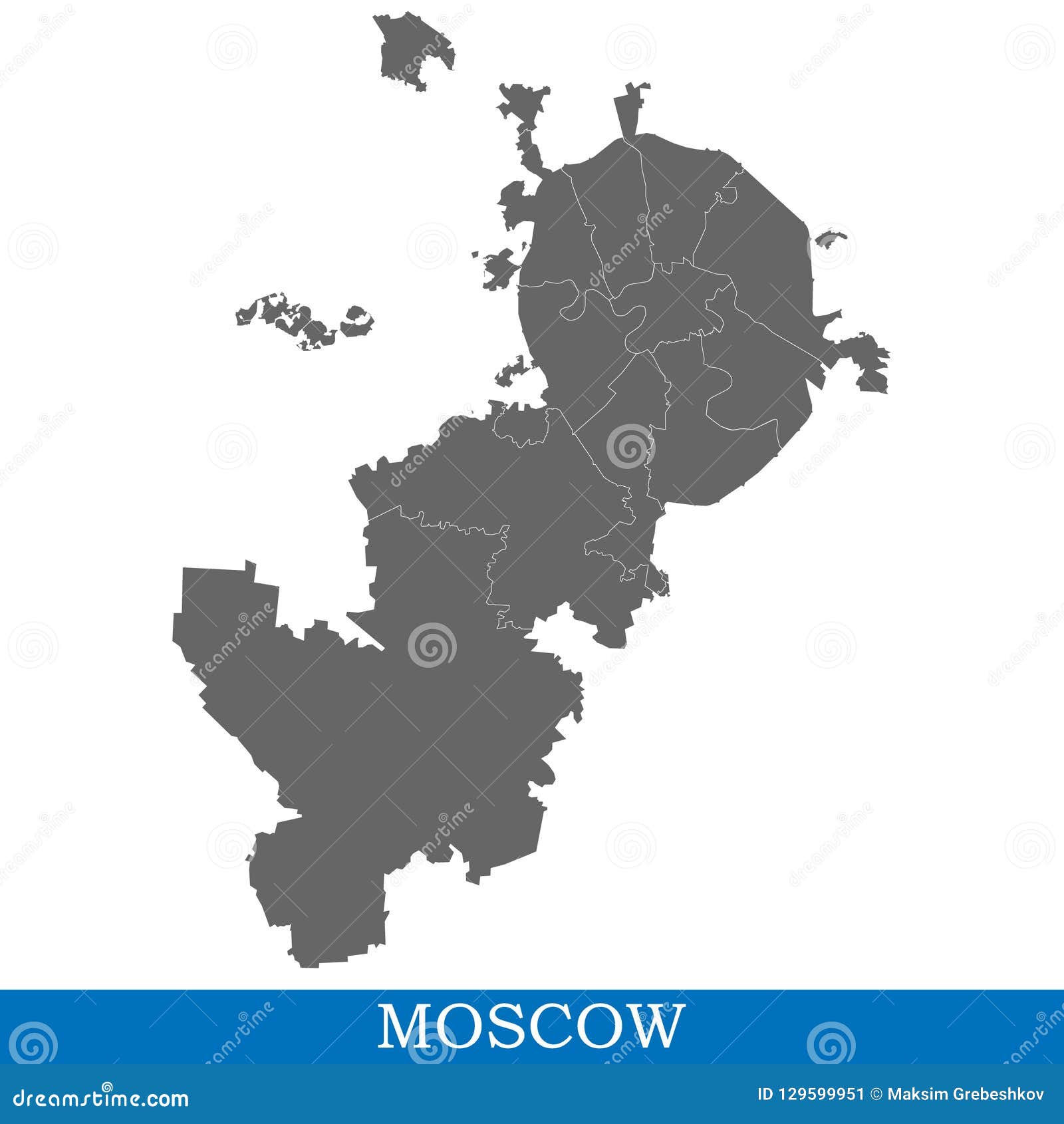 Map of city of Russia stock illustration. Illustration of city - 129599951