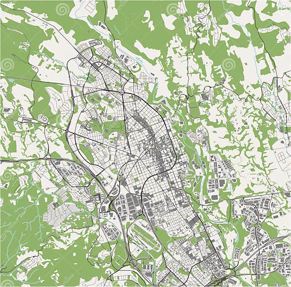 Map of the City of Sabadell, Spain Stock Vector - Illustration of ...