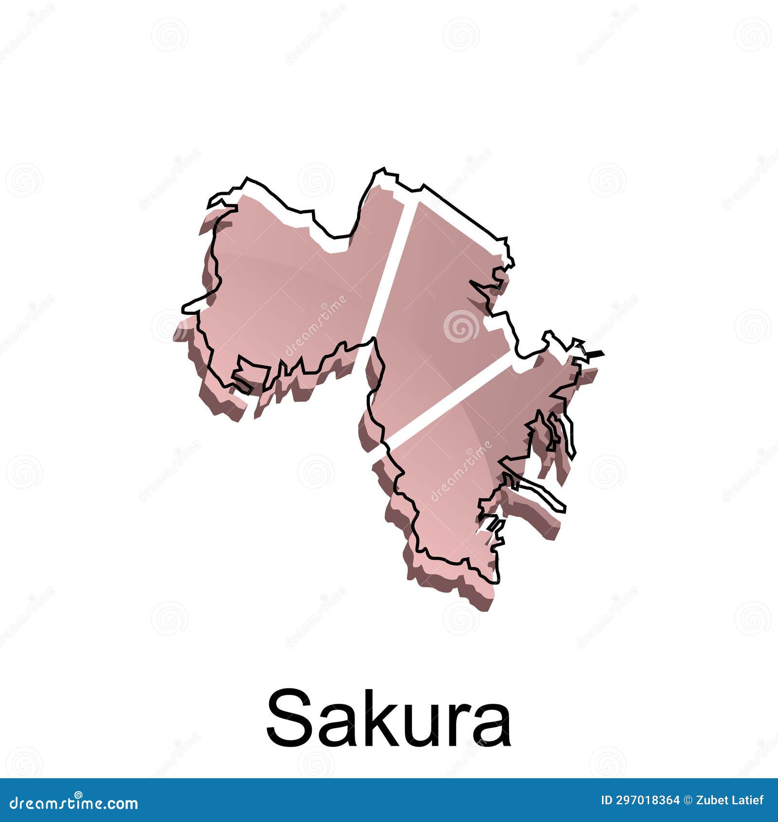 Map City of Sakura Design, High Detailed Vector Map - Japan Vector ...