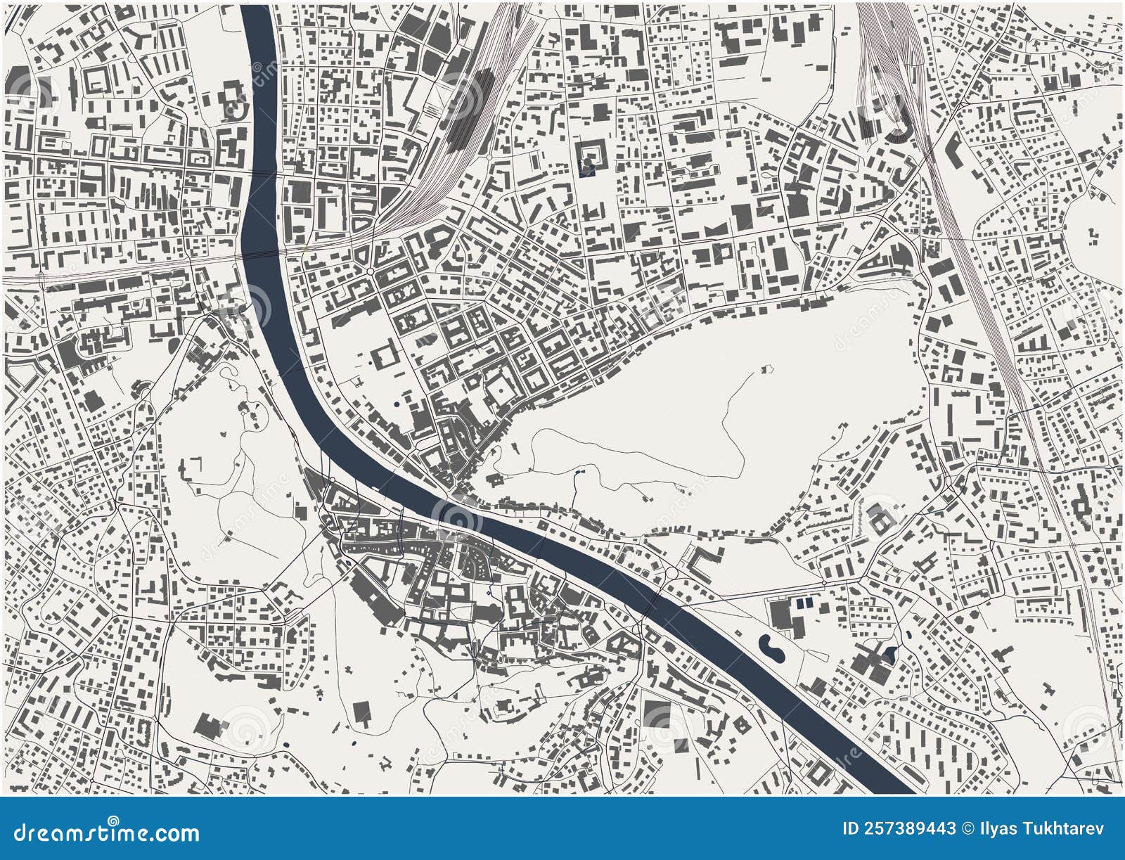 Map of the City of Salzburg, Austria Stock Vector - Illustration of ...
