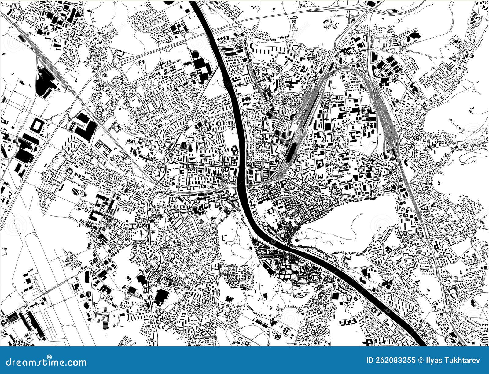 Map of the City of Salzburg, Austria Stock Vector - Illustration of ...