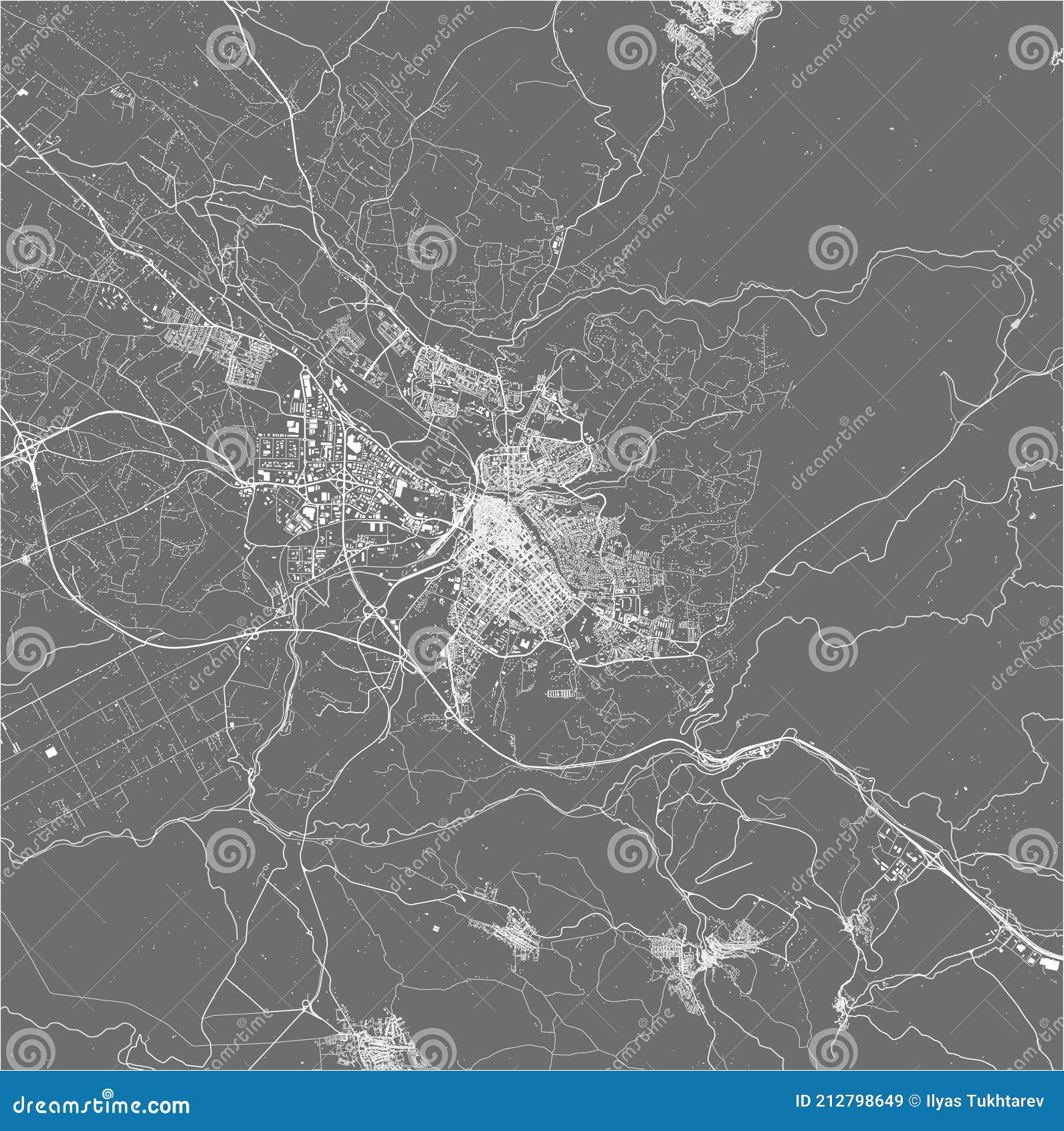 Map of the City of Sassari, Italy Stock Vector - Illustration of ...