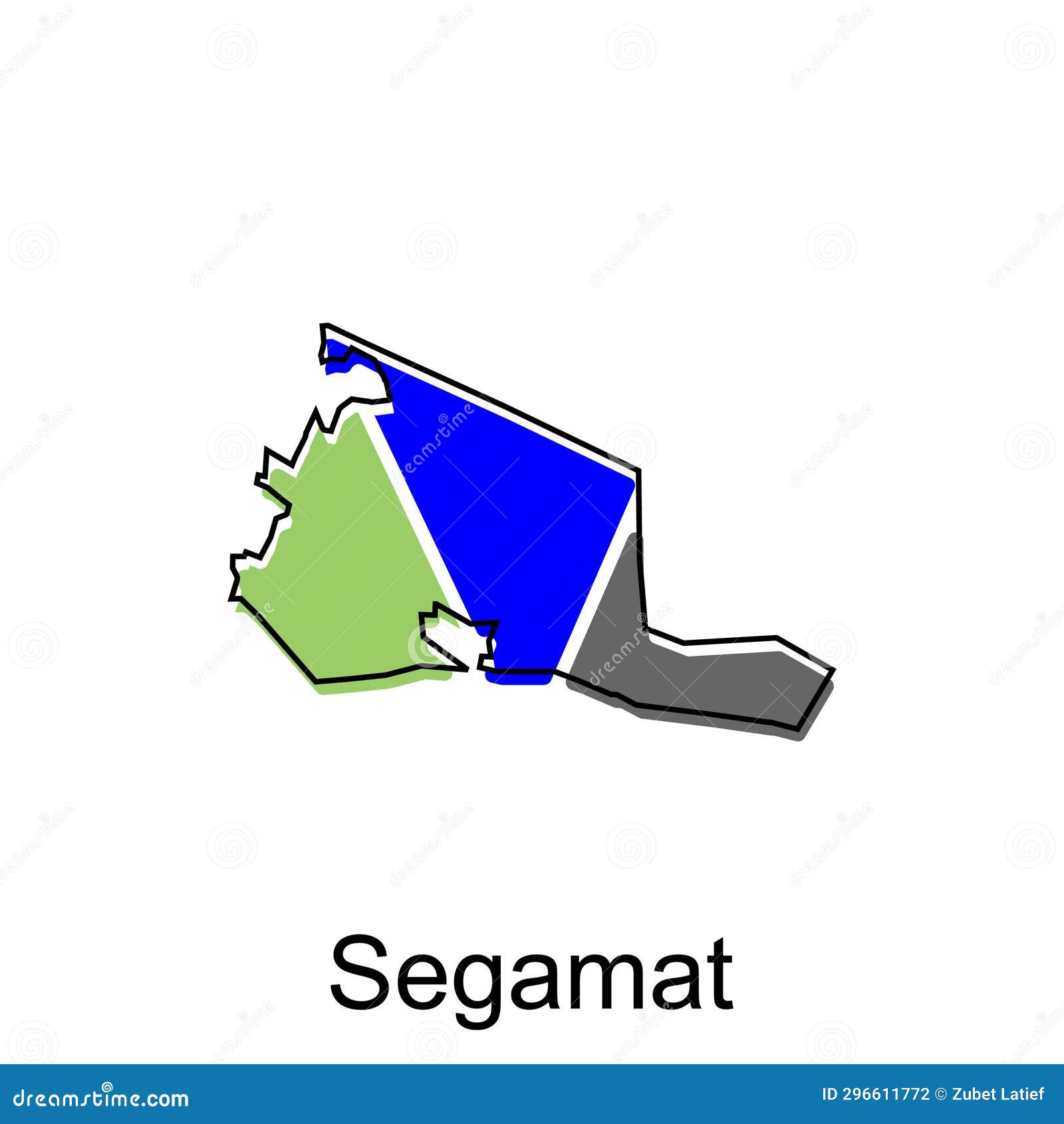 Map City of Segamat Vector Design, Malaysia Map with Borders, Cities. Logotype Element for ...