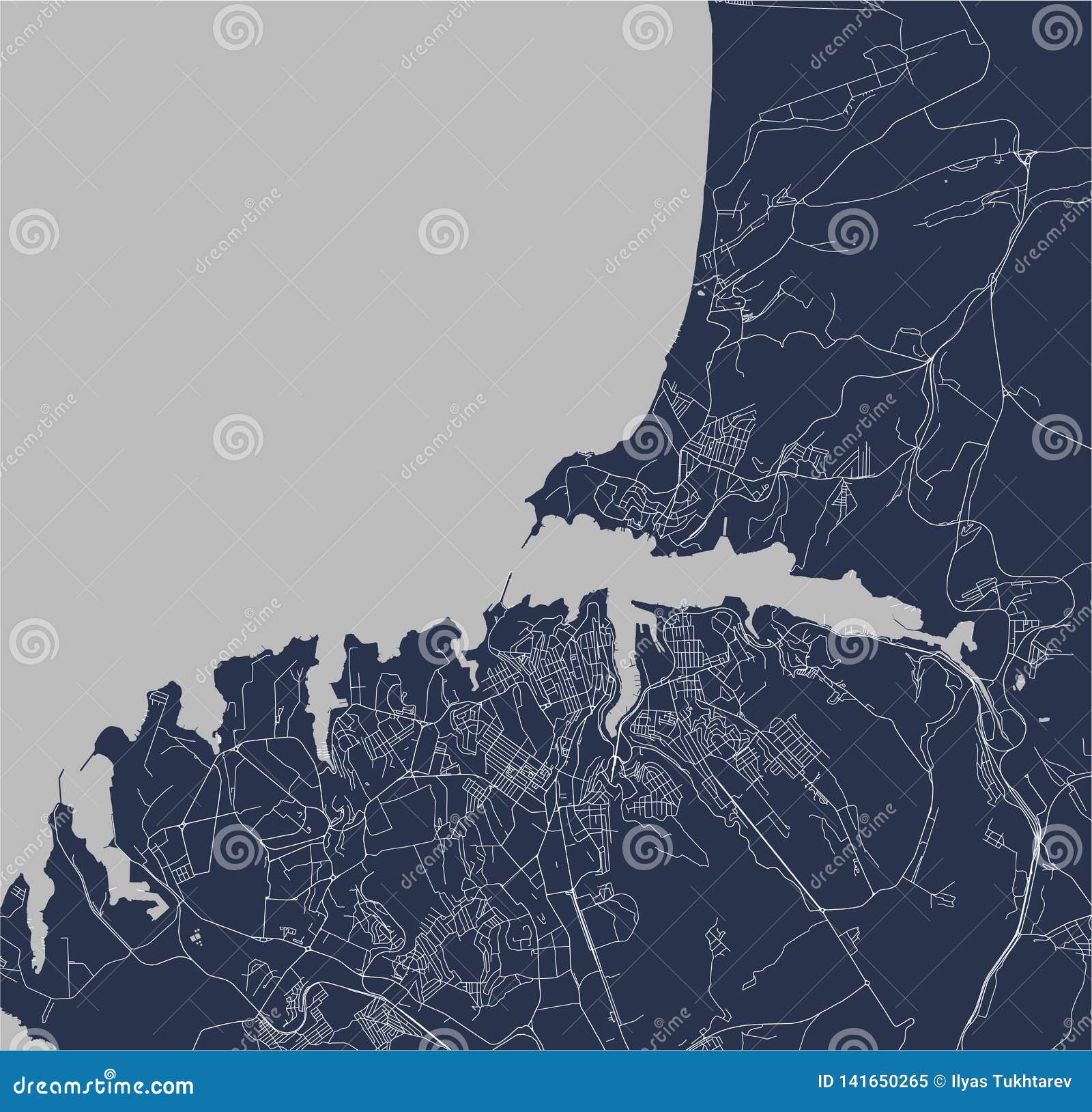 Map Of The City Of Sevastopol, Crimea Stock Image | CartoonDealer.com ...