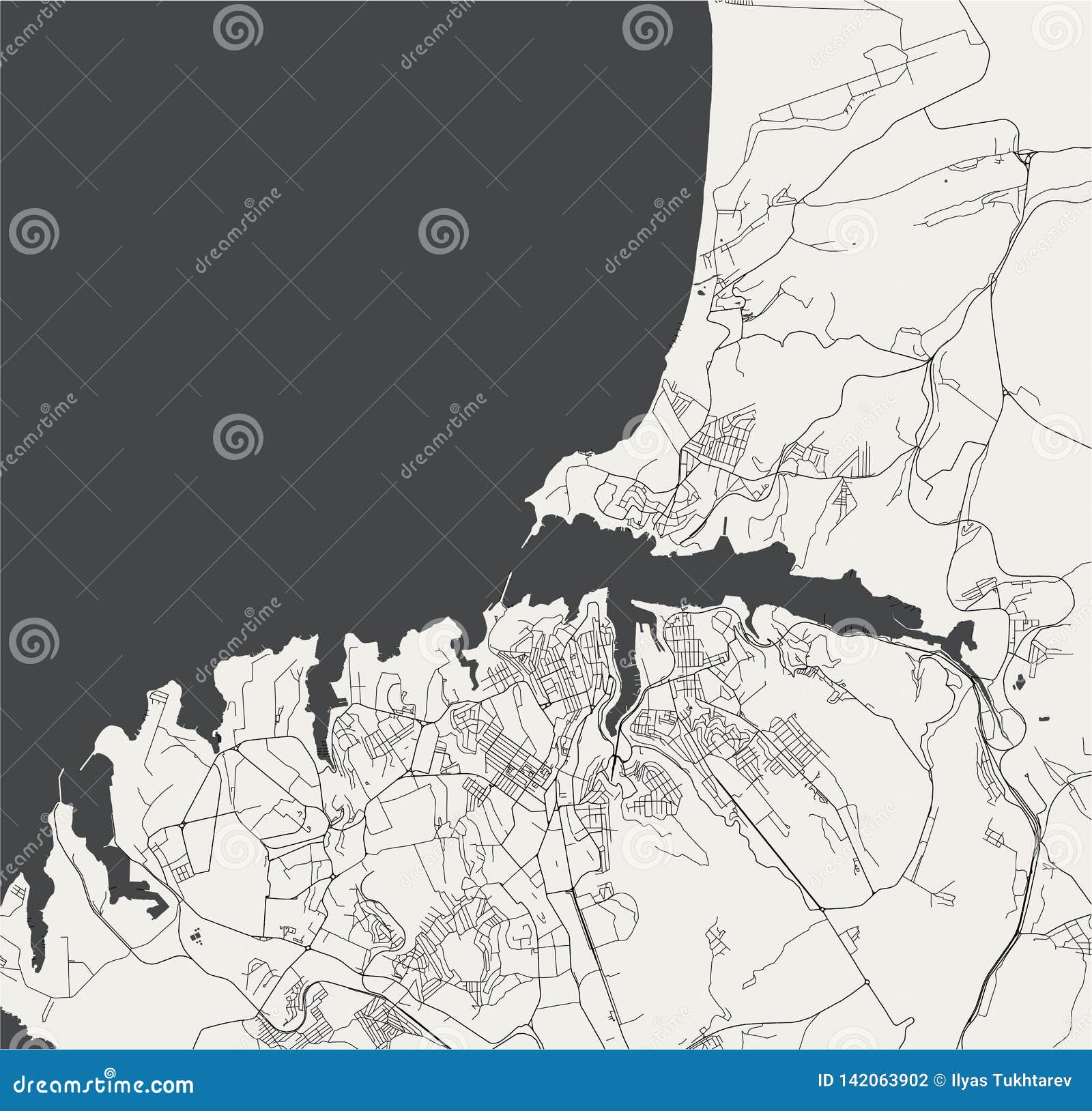 Map Of The City Of Sevastopol, Crimea Stock Image | CartoonDealer.com ...