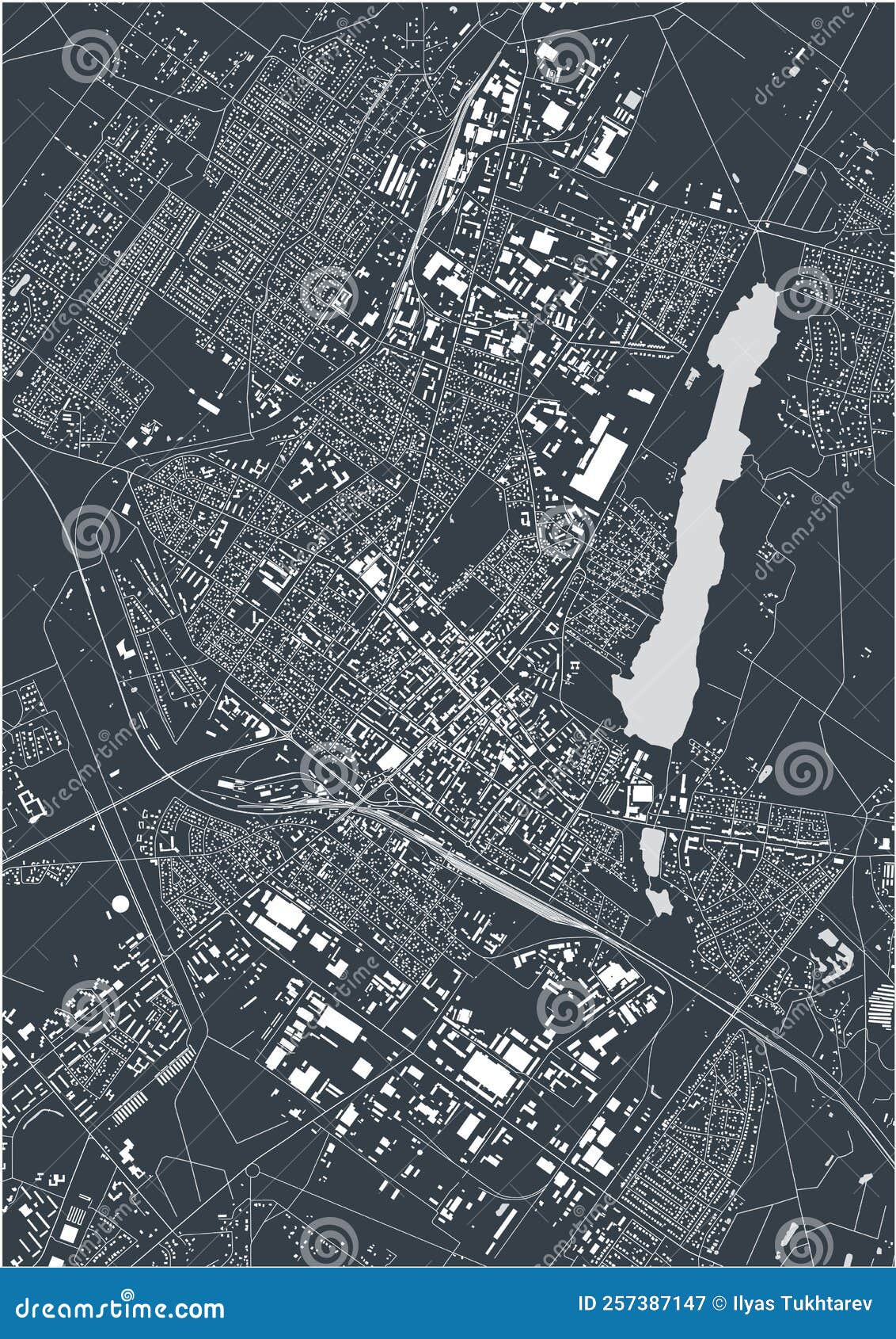 Map of the City of Siauliai, Lithuania Stock Vector - Illustration of ...