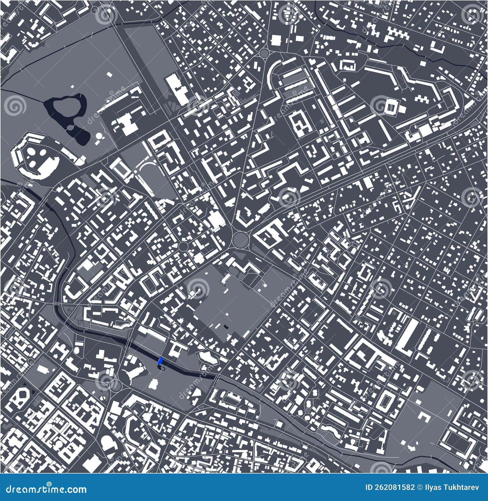 Map of the City of Simferopol, Crimea Stock Vector - Illustration of ...