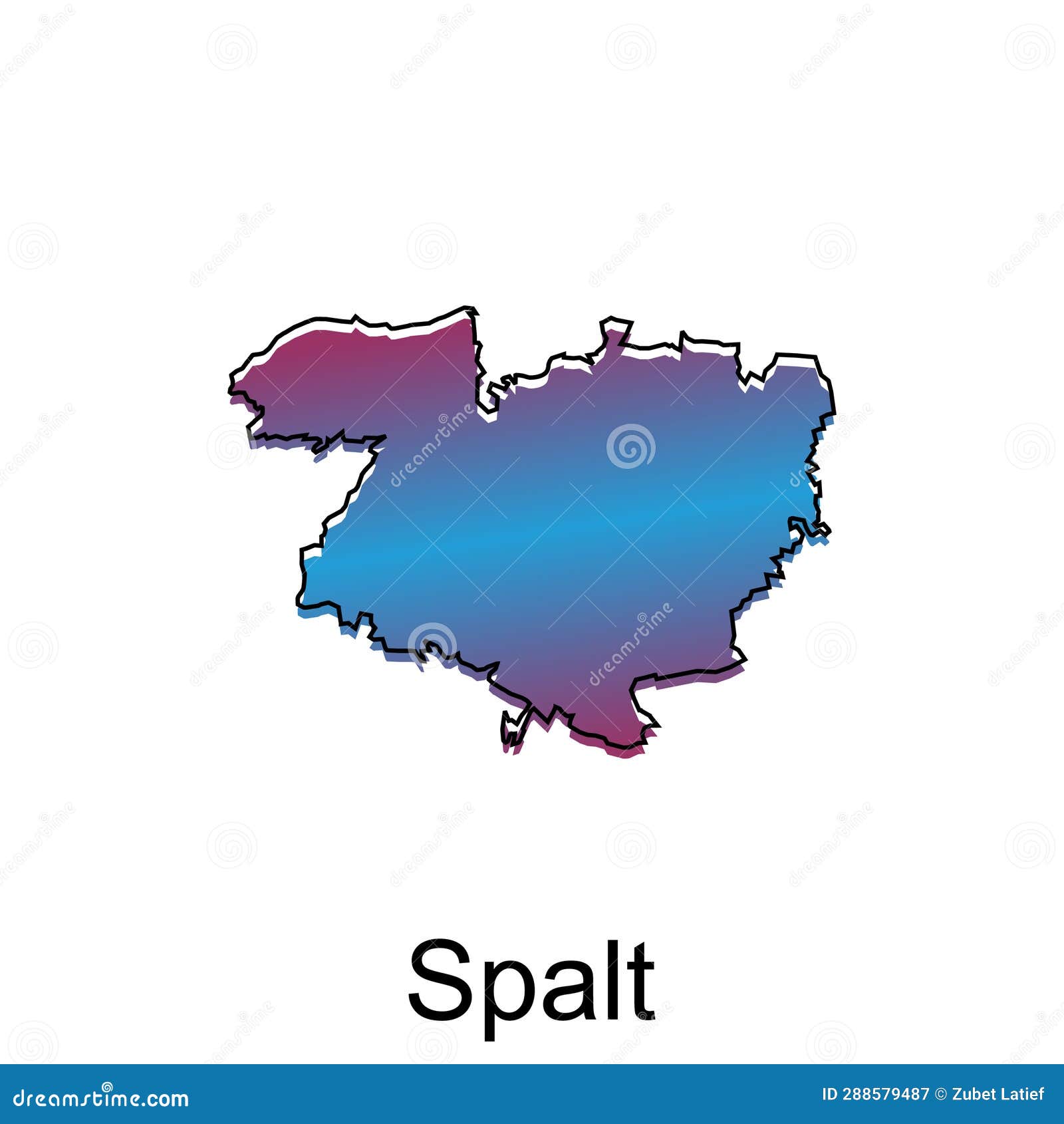 Map City of Spalt, World Map International Vector Design Template Stock ...