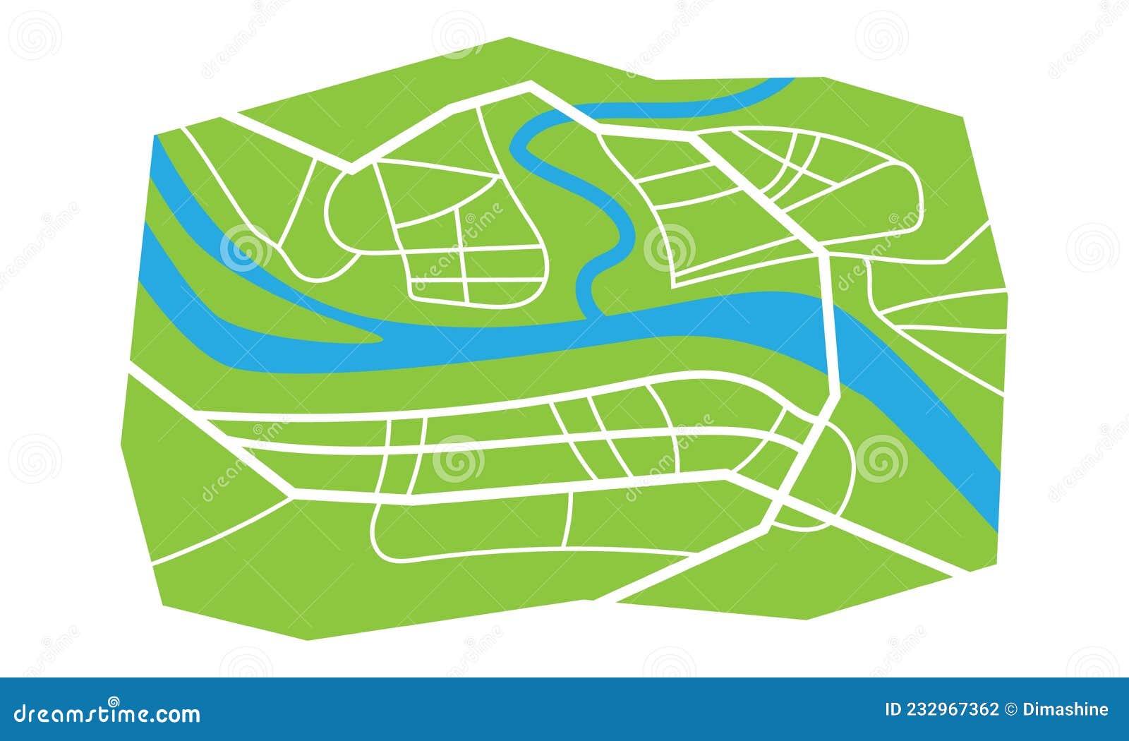 Map City Street on the Plan Vector Illustration Stock Vector ...