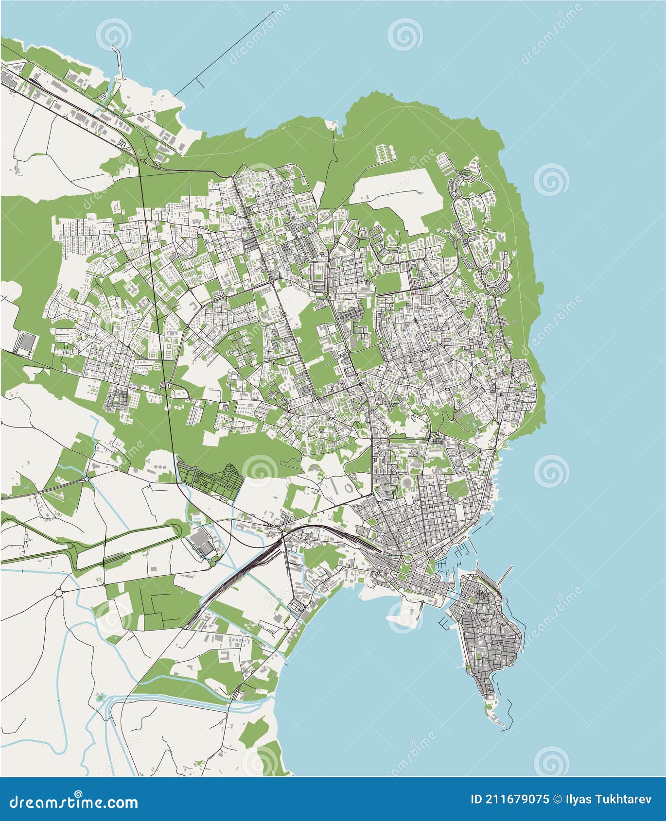 Map Of The City Of Syracuse, Italy Cartoon Vector | CartoonDealer.com ...