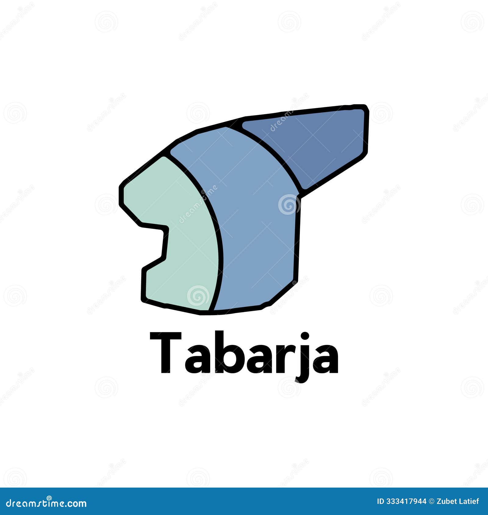 Map City of Tabarja, Borders for Your Infographic. Vector Illustration ...