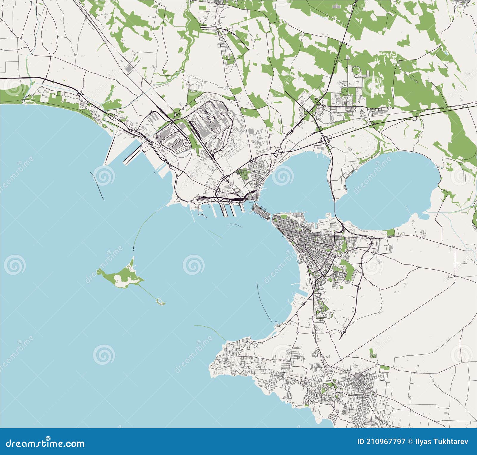 Taranto Italy City Map In Retro Style In Golden Color. Outline Map ...