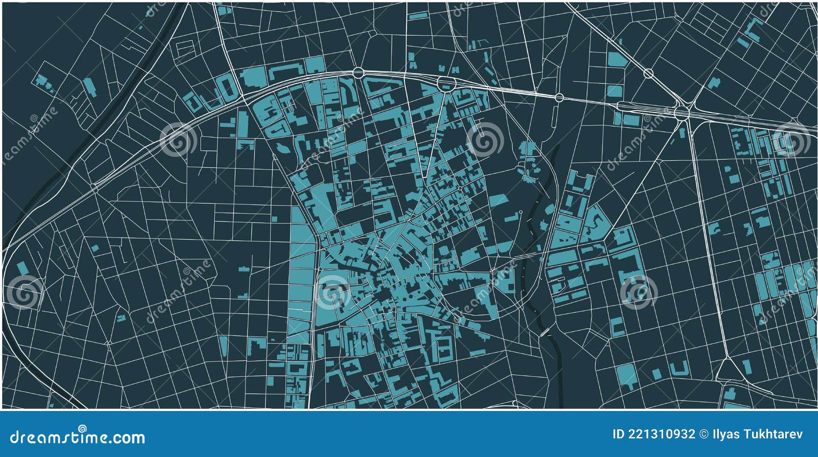 Map of the City of Terrassa, Spain Stock Vector - Illustration of ...