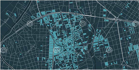 Map of the City of Terrassa, Spain Stock Vector - Illustration of ...