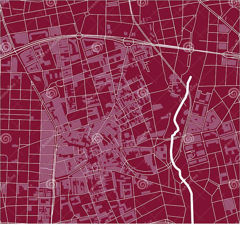 Map of the City of Terrassa, Spain Stock Vector - Illustration of ...