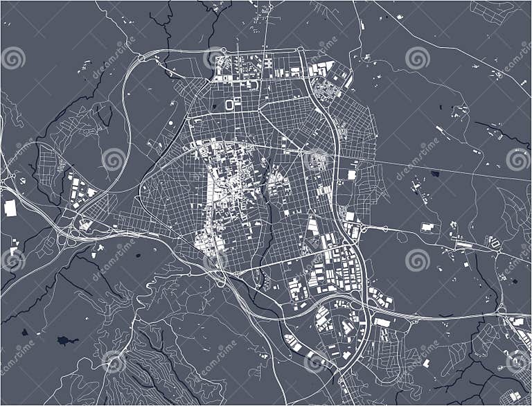 Map of the City of Terrassa, Spain Stock Vector - Illustration of ...