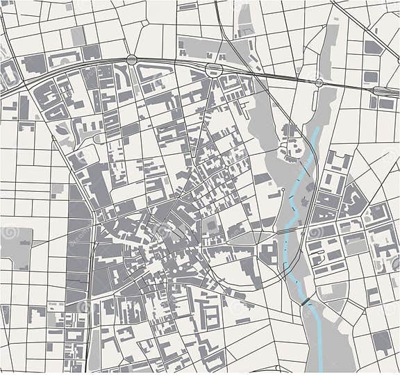 Map of the City of Terrassa, Spain Stock Illustration - Illustration of ...